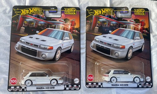 2024 Hot Wheels Premium Boulevard #106 Mazda 323 GTR White Real Riders ...