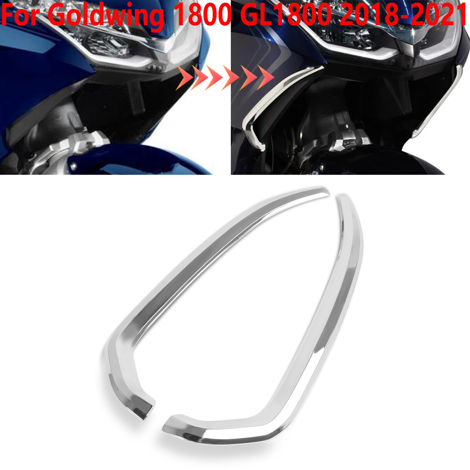 For Honda Goldwing 1800 GL1800 2018-2021 Chrome Vertical Vent Trim ...