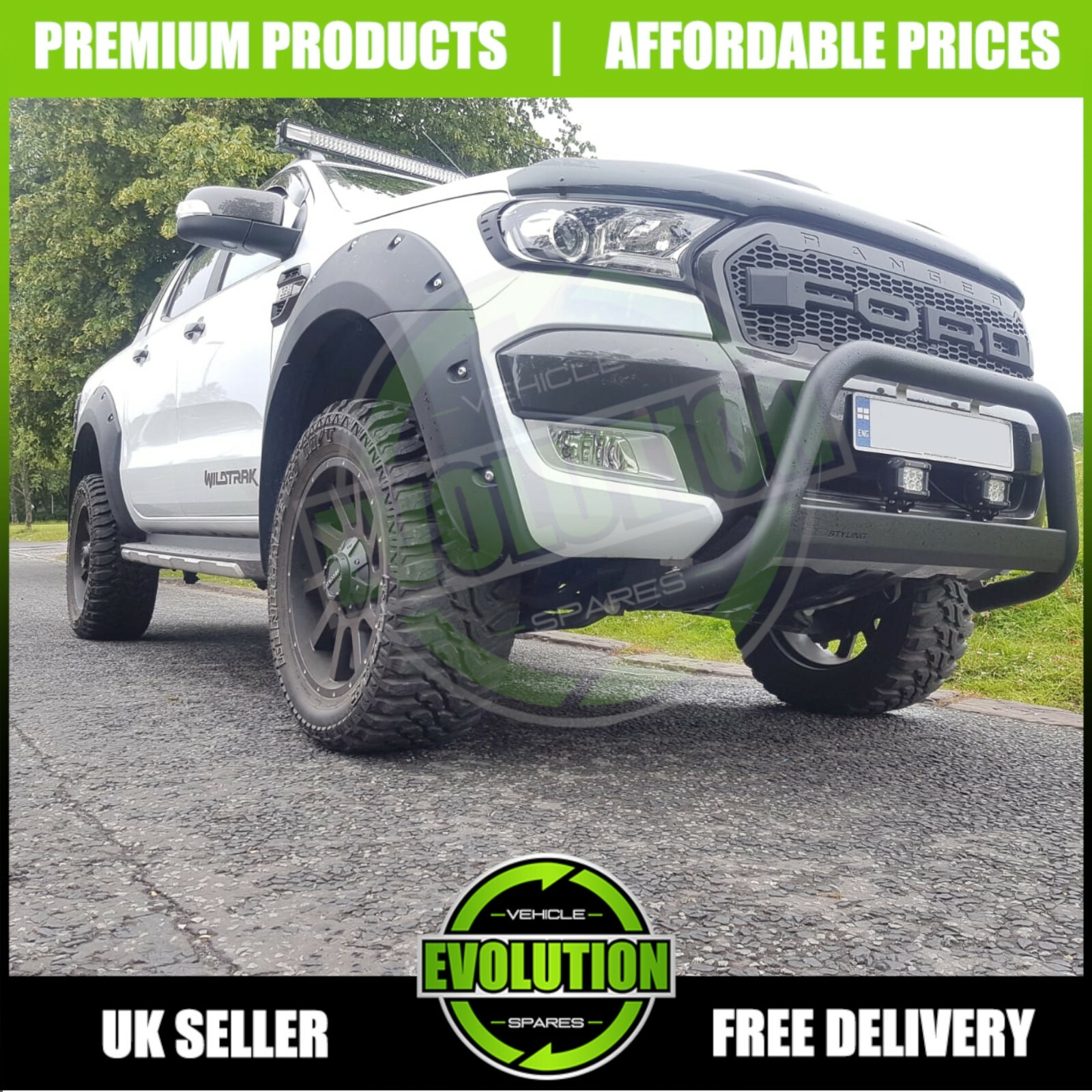 BONNET GUARD BUG DEFLECTOR TO FIT FORD RANGER T6 T7 2015-2022 PROTECTOR ...