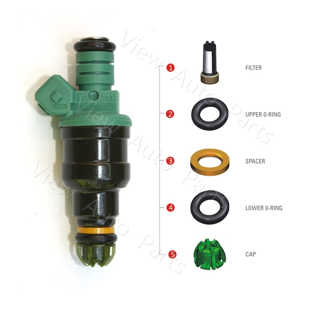 6 set Fuel Injector Repair Seal Kit For Bosch 0280150415/FJ292 ...
