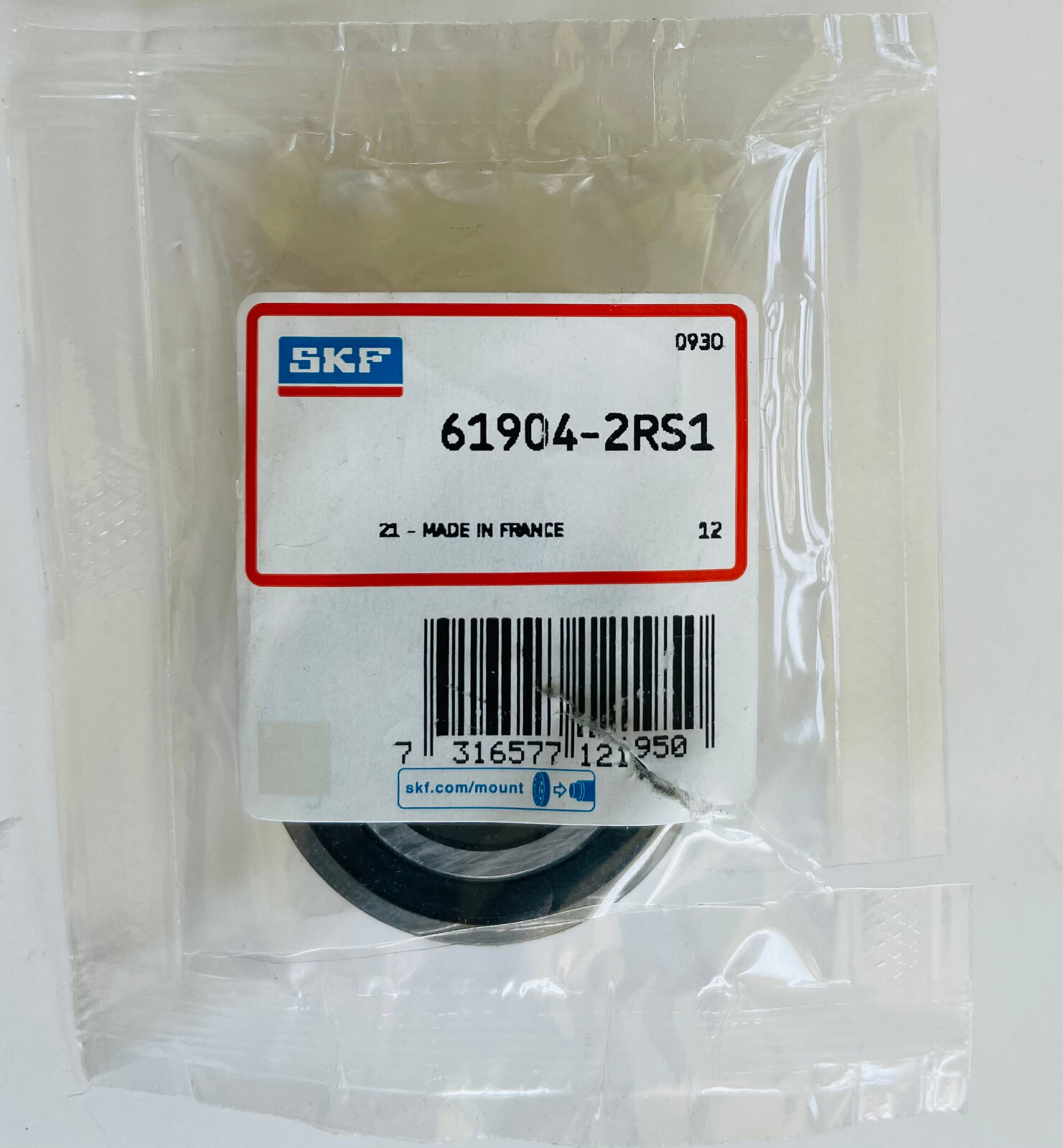 NEW OPEN BAG SKF 61904-2RS1 DEEP GROOVE BALL BEARING 20mm X 37mm X 9mm ...