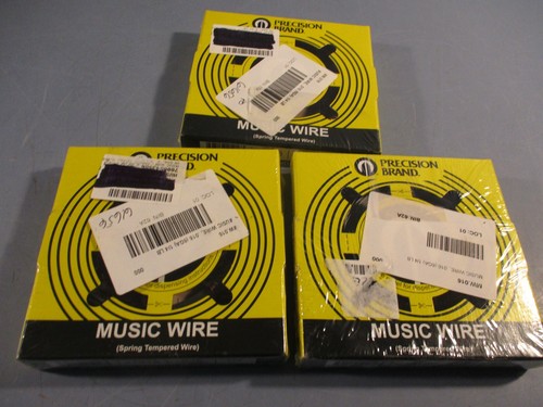 Lot of (3) Precision Brand Music Wire,, Carbon Steel, .016 Diameter ...