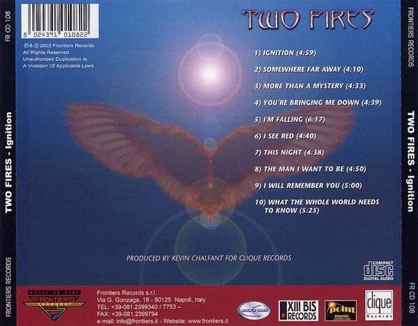 Two Fires – Ignition EU CD 2002 (Frontiers Records) SIGNED by Kevin Chalfant 8024391010822 | eBay
