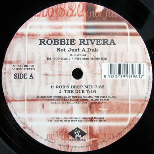 Robbie Rivera - Not Just A Dub (VINYL) | eBay