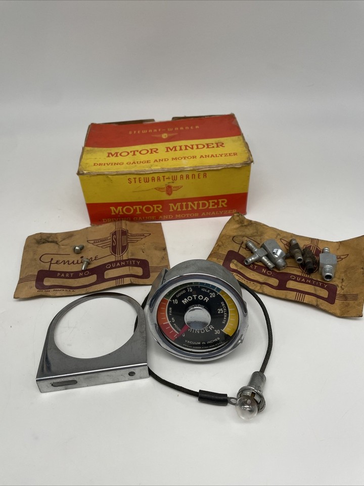 Vintage Stewart Warner 2-5/8" Motor Minder Vacuum Gauge | eBay