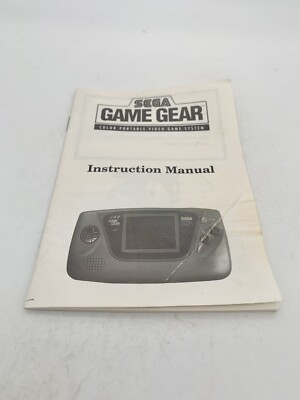 Sega Game Gear System Owners Manual Instruction Booklet | eBay