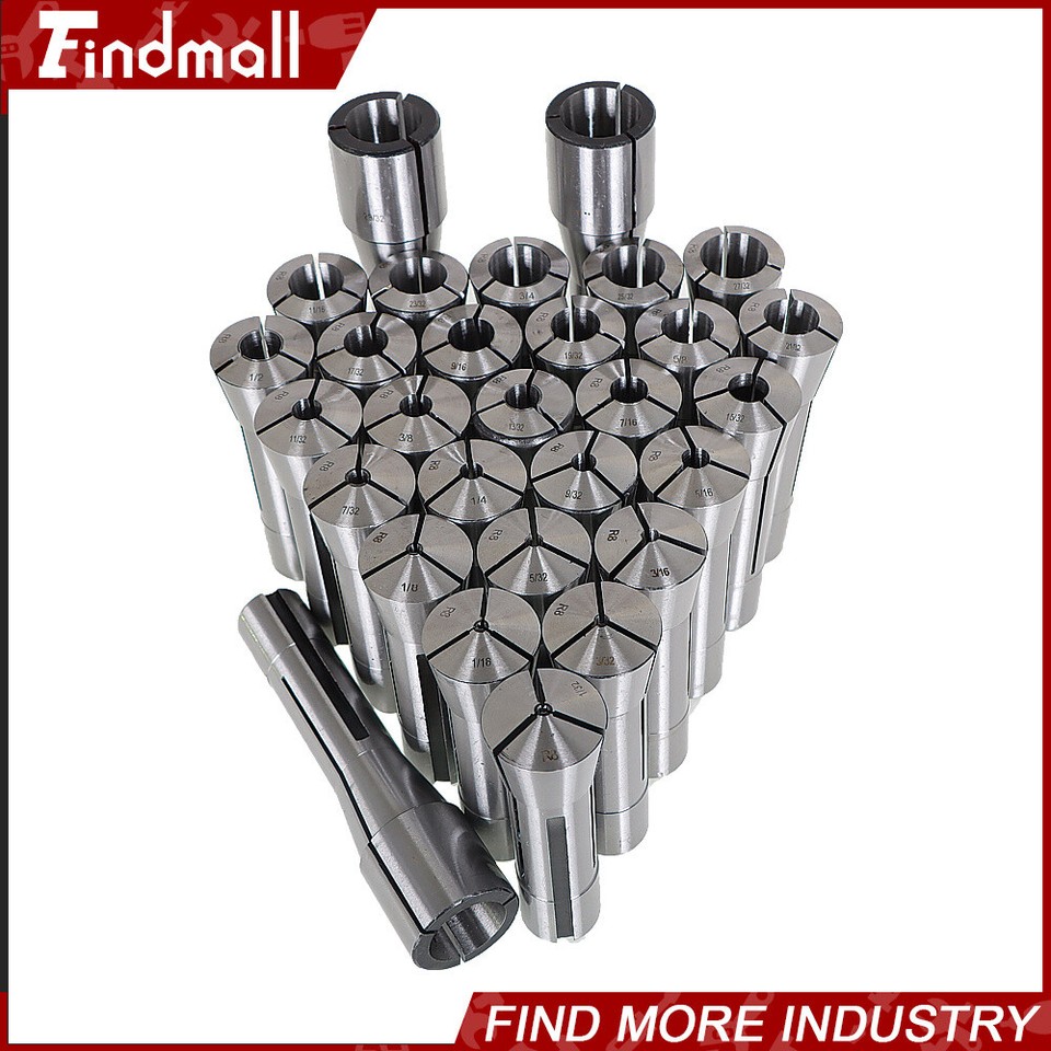 New Collet Set Fractional 1/32" - 1" High Precision Fit For Bridgeport ...