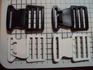 Plastic Side Release Buckles For Webbing 40mm Bags Straps Clips Black ...