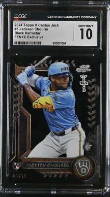 2024 Topps Chrome Cosmic X Cactus Jack #5 Jackson Chourio Black ...