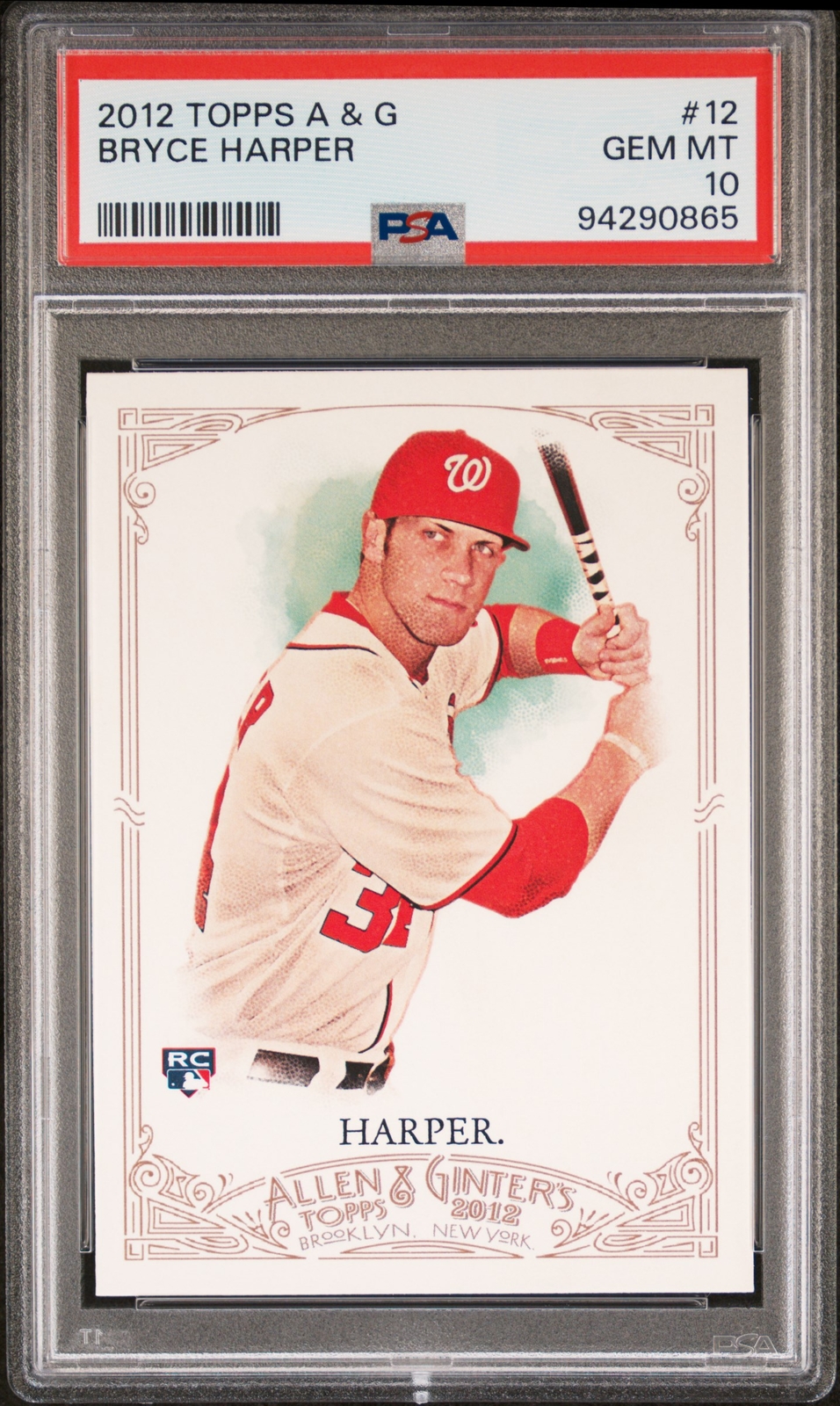 2012 ALLEN & GINTER #12 BRYCE HARPER ROOKIE RC PSA 10 | eBay