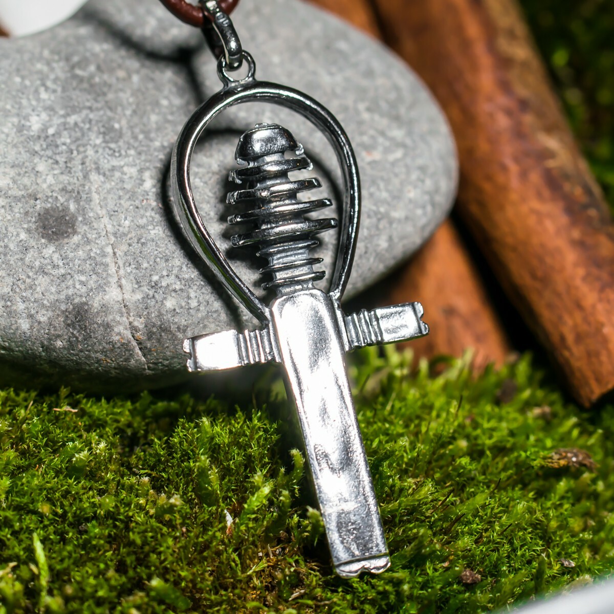 Nilschlüssel mit Pharao Stab Ankh Anch Anhänger ägyptisch Symbol Silber ...