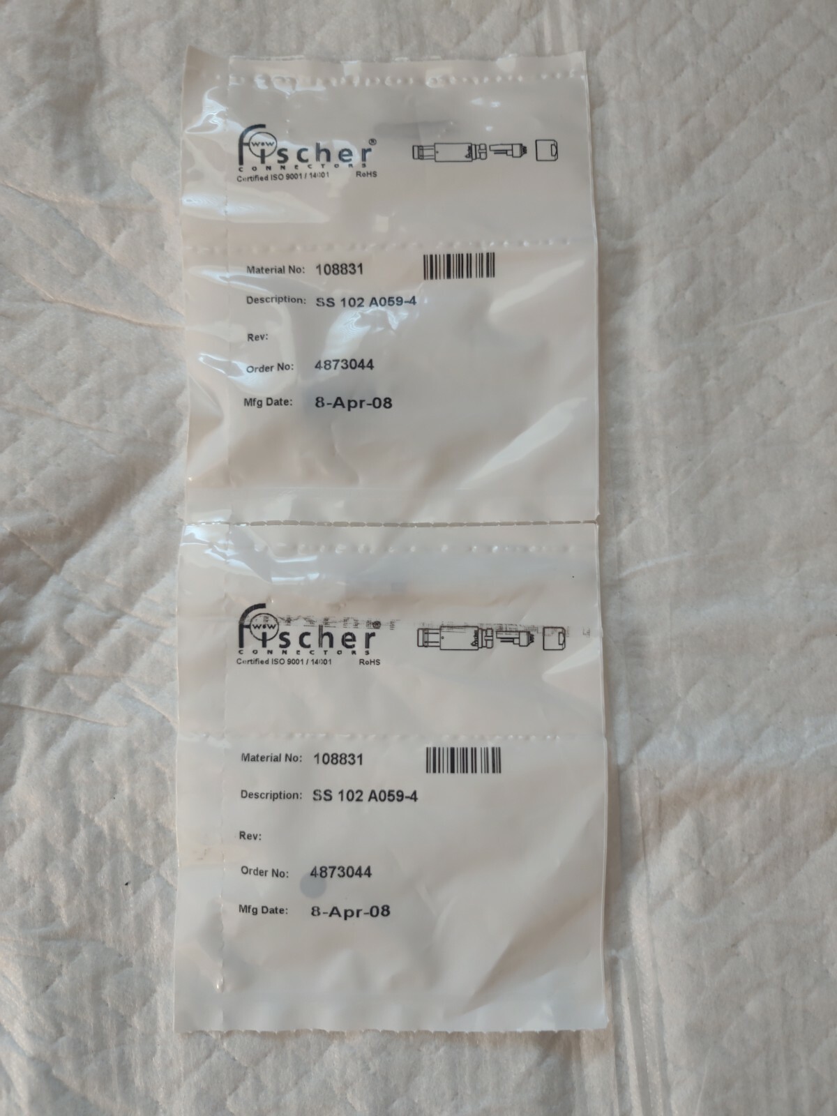 Lot of new 25 FISCHER CONNECTOR Kits - SS 102 A059-4 | eBay