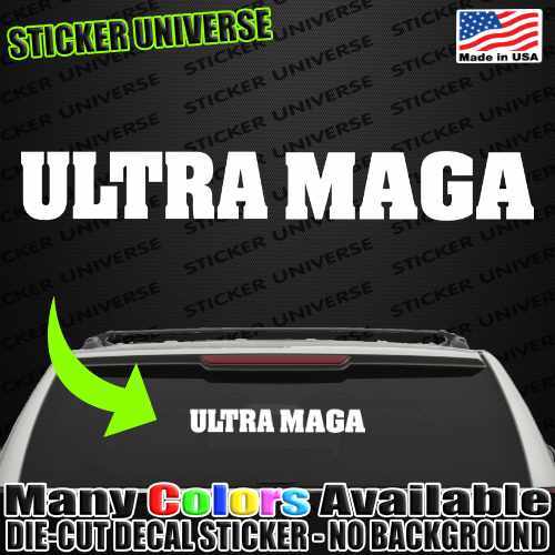ULTRA MAGA 22" Large Car Truck Decal Banner Sticker Die Cut Vinyl Trump ...
