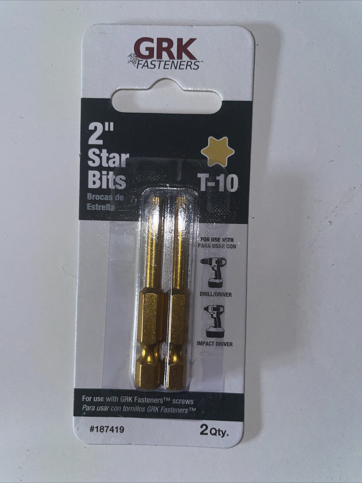 GRK Fasteners 2” TORX Bits (2/pk) (Choose T-10 thru T-40) Star NEW | eBay