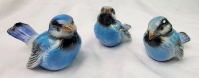 Goebel, Blue Jay Figurines From West Germany, Set of 3 - Ceramic, Rare ...