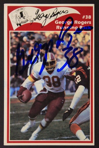 George Rogers USC Redskins 1980 Heisman Autographed Signed '86 Card #15 ...
