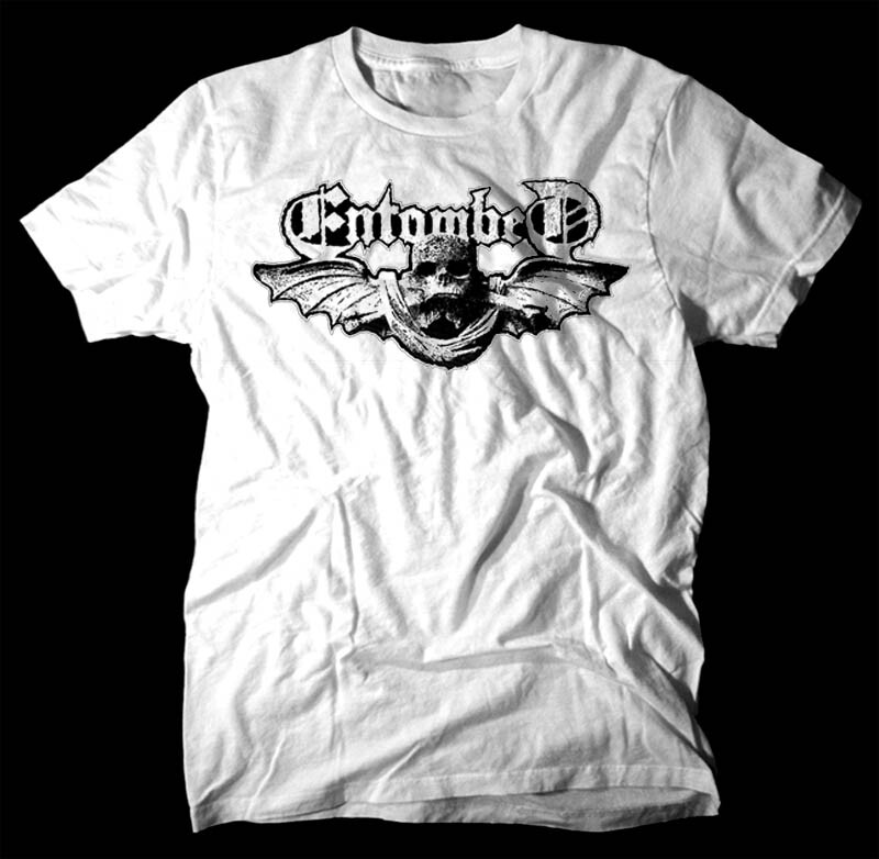 Entombed - Logo V2 T shirt BLACK WHITE death metal | eBay