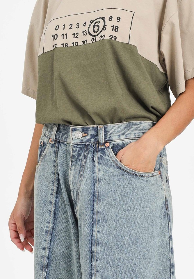 MAISON MARGIELA Jeans Bleu Femme à Pattes Et D'Eph Avec Piqûre Ergon | eBay