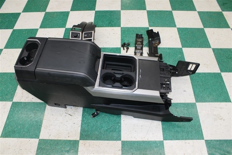 19' F250 Platinum Black Leather *WEAR* Floor Center Console Armrest ...