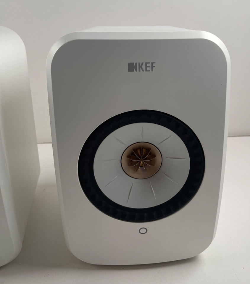 KEF LSX II Wireless HiFi Bookshelf Speakers (Pair) White w/ Remote Used ...