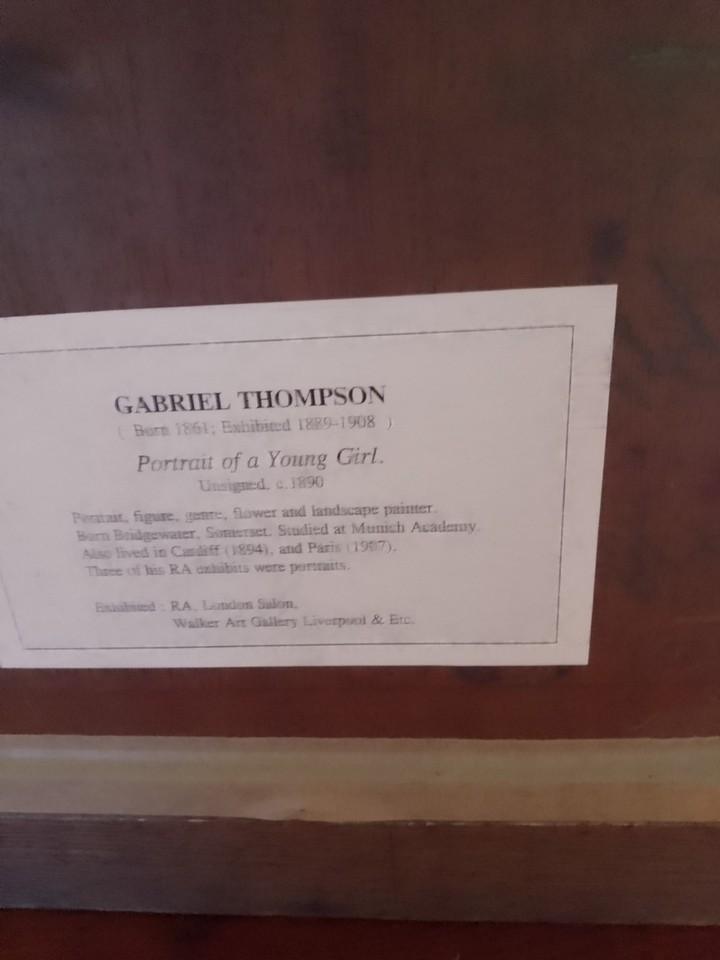 Superb Oil On Board by Gabriel Thompson -1889-1908 Framed . | eBay UK