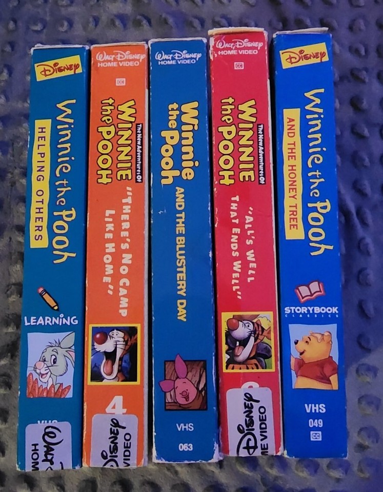 Winnie The Pooh VHS Lot Of 5 Storybook Learning Classics Walt Disney ...