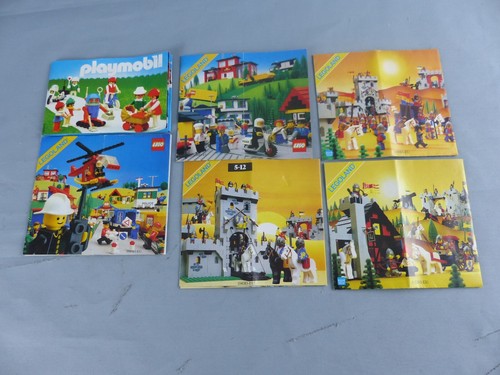 LOT de 5 petits catalogues dépliants LEGO LEGOLAND PLAYMOBIL année 1981 ...