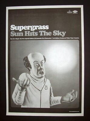 Supergrass Sun Hits The Sky 1997 Poster Type Ad, Promo Advert | eBay