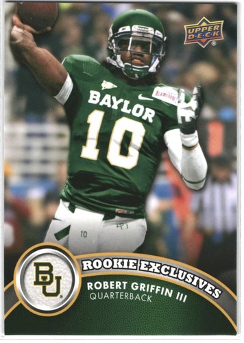 2012 Upper Deck Football Robert Griffin III Rookie Exclusives Baylor # ...