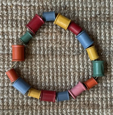 Vintage Wooden Spool Necklace | eBay