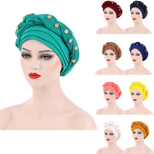 Headtie Women Muslim Hijab Chem Cap Bonnet Headwear African Hat ...