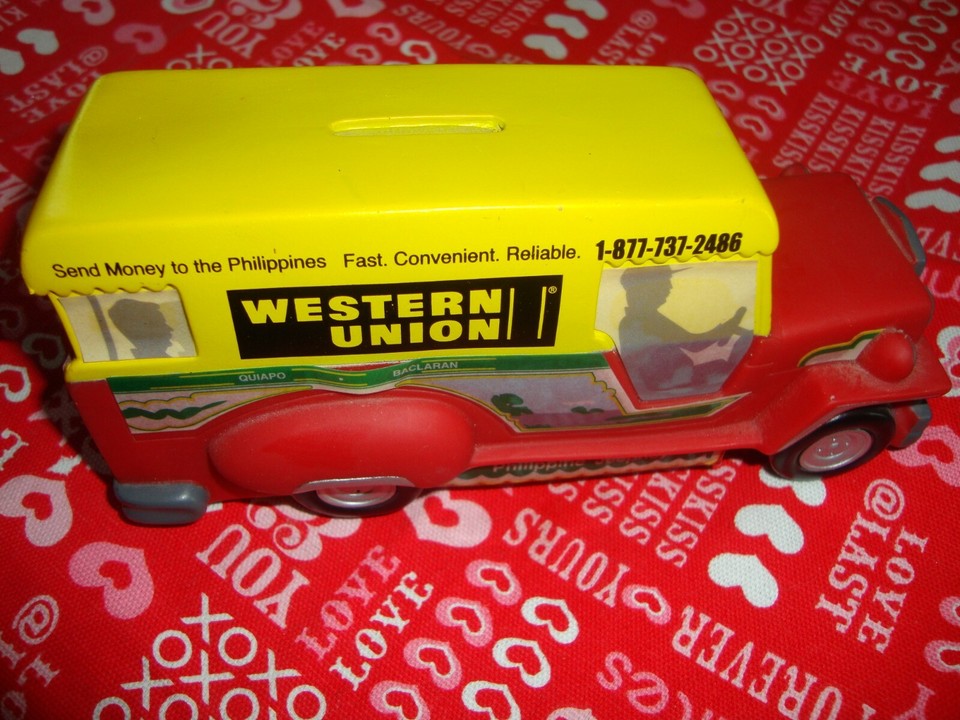Vtg Western Union Truck~Coin Bank Collectible Advertising Piece Dated ...