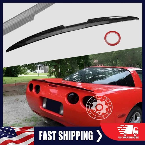 For Corvette C4 C5 C6 Rear Trunk Spoiler Wing Lip Tail Carbon Fiber ...