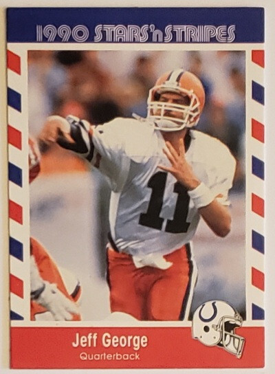 Jeff George Stars and Stripes Football First Edition Card #81 | eBay