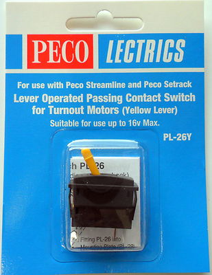 New Peco PL-26Y Passing Contact Switch Yellow Lever | eBay UK