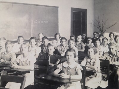 Vintage Classroom Photo 1935 Students Kids Teacher School 1930s | eBay