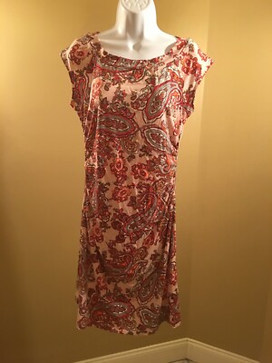 George Ladies GE ITY Dress Paisley Print Pink XL 16-18 | eBay