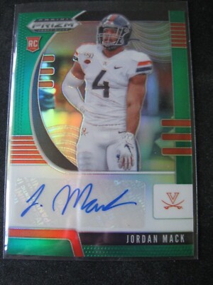 JORDAN MACK 2020 Panini Prizm Draft Picks Autograph Prizms Green #180 ...