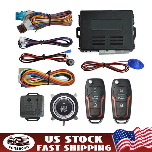 Car Engine Ignition Push Button Remote One Key Start Alarm System ...