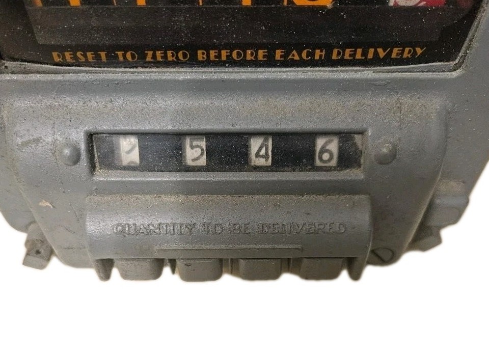 Vintage Neptune Red Seal Print-O-Meter Auto-Stop Gallon Register Meter ...