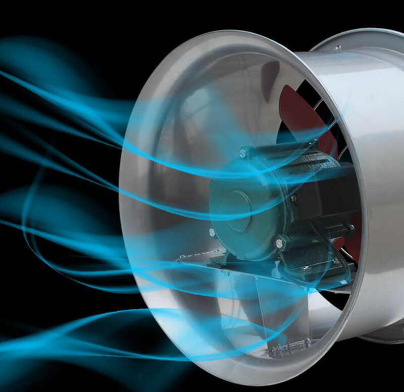 20'' Axial Pipe Fan Cylinder Pipeline Exhaust Fan for Warehouse ...