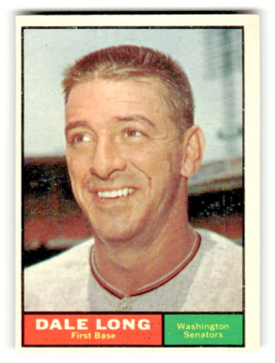 1961 TOPPS WASHINGTON SENATORS DALE LONG #117 EXMT | eBay