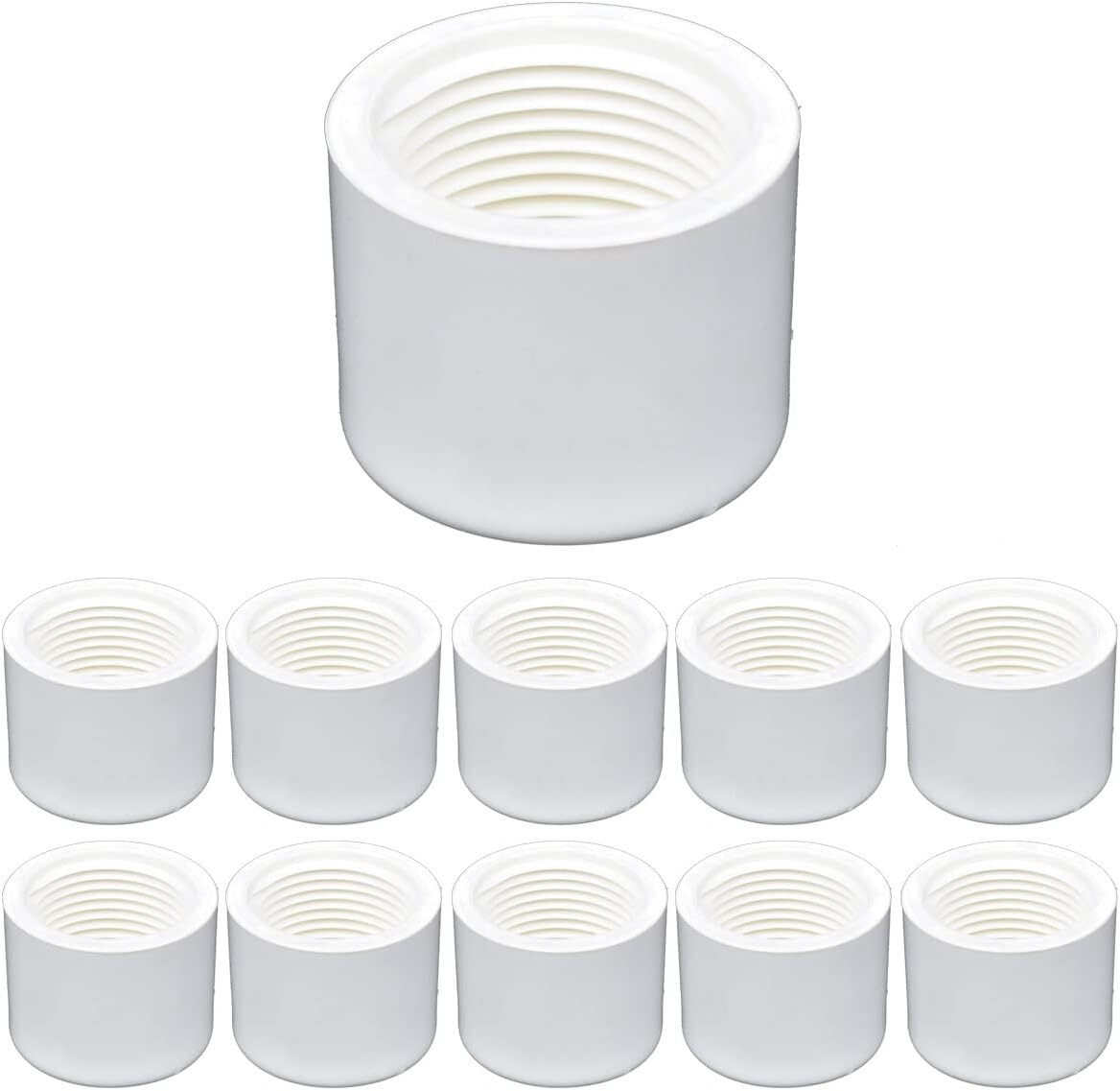 PVC Female End Cap 3/4 Inch (10-Pack), Threaded Cap/PVC Inch, White | eBay