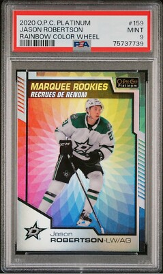 2020-21 OPC Platinum Rainbow Color Wheel Jason Robertson Rookie RC PSA ...