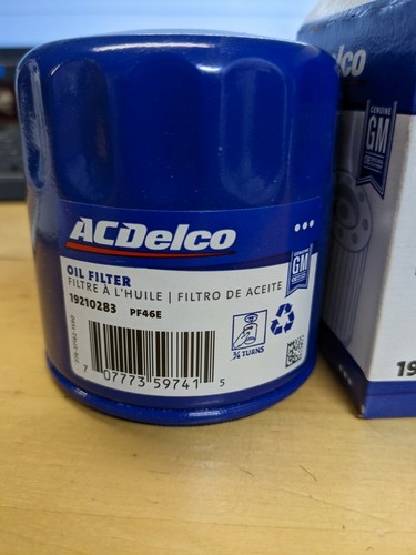GM ACDelco Engine Oil Filter. GM #19210283 PF46E. 3/4 Turn. | eBay