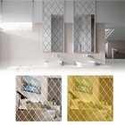 3D Removable Mirror Wall Stickers Diamonds Triangles Acrylic Wall ...