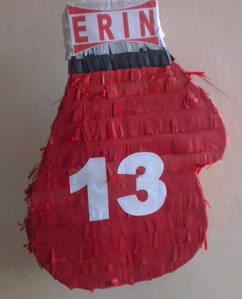 Boxing Glove Piñata Kids Smash Party Fun Bashing Stick Gloves Fight ...