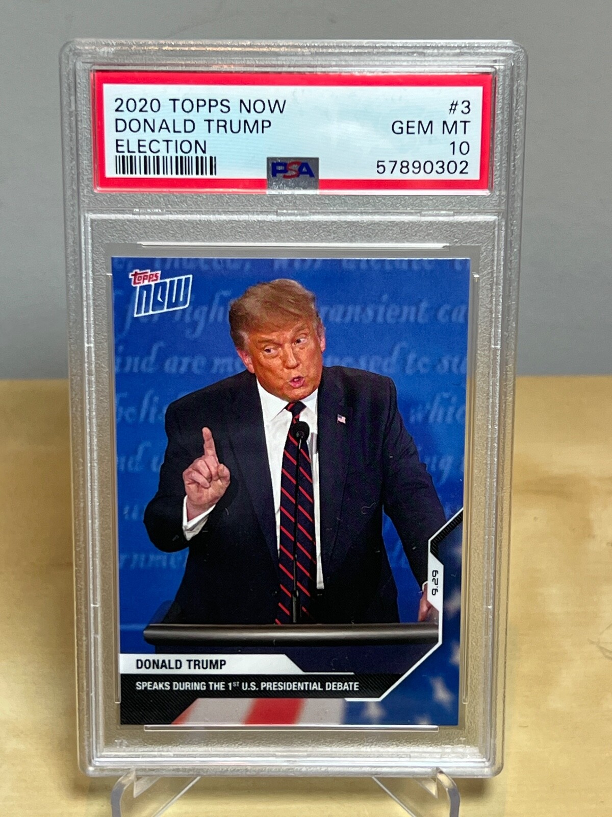 DONALD TRUMP 2020 TOPPS NOW PSA 10 ELECTION 1st DEBATE PRESIDENT CARD 3 ...