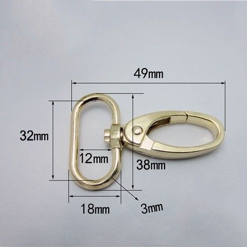 2PCS Metal Lobster Claw Clasps Swivel Trigger Snap Hooks Handbag Buckle ...
