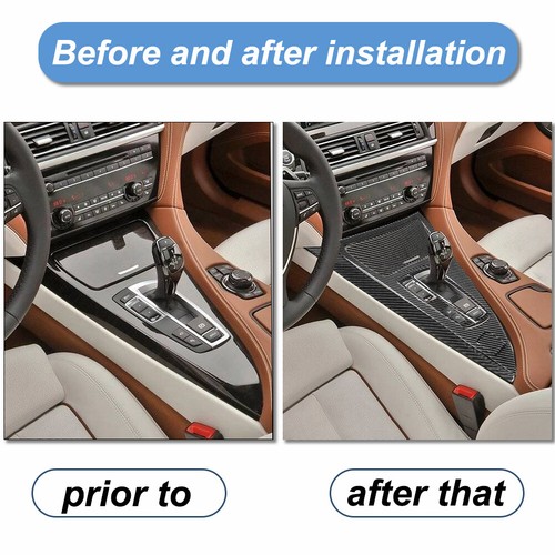 21Pcs Carbon Fiber Interior Central Console Cover Trim For BMW 6 Series ...